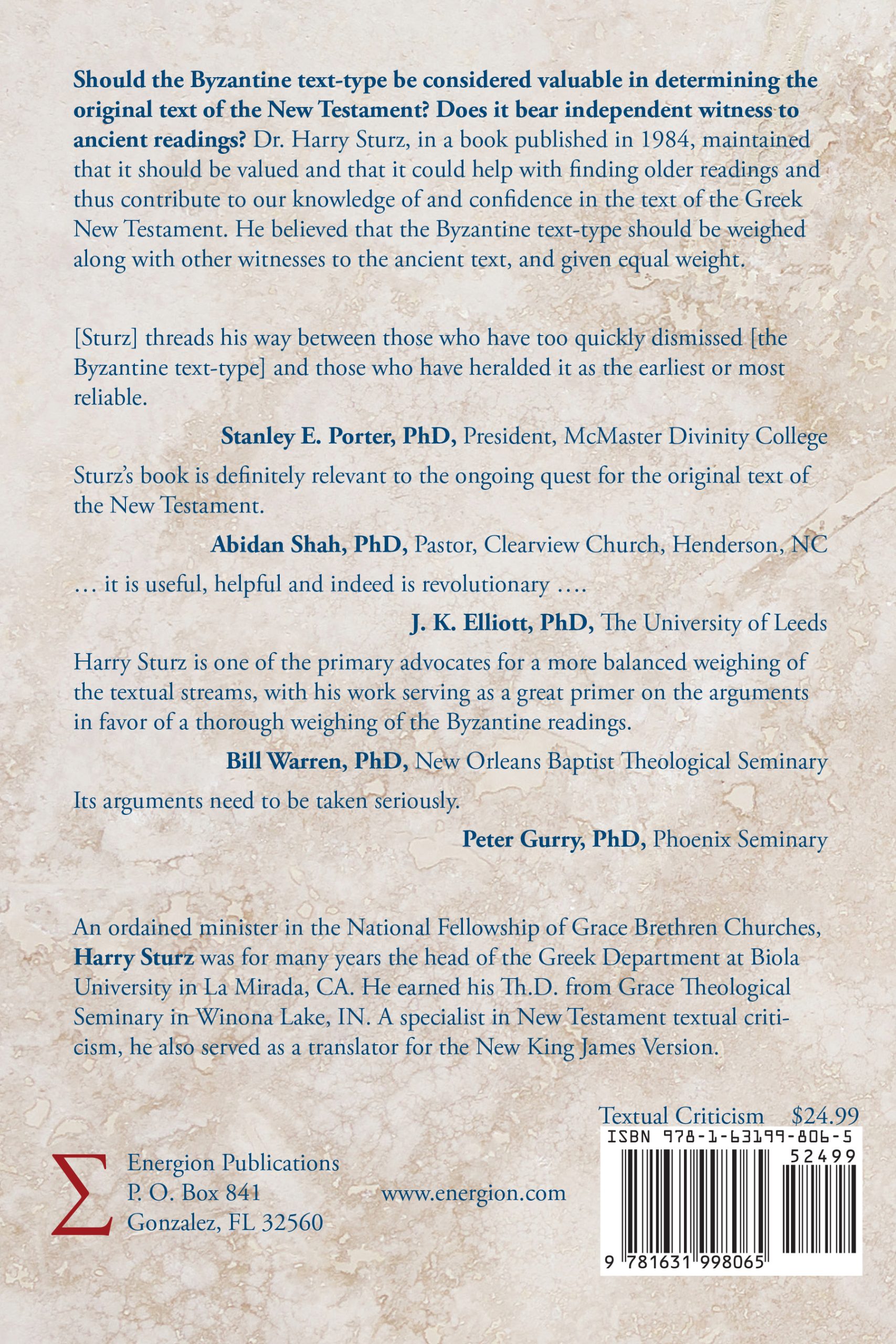 The Byzantine Text-Type & New Testament Textual Criticism – Energion Direct